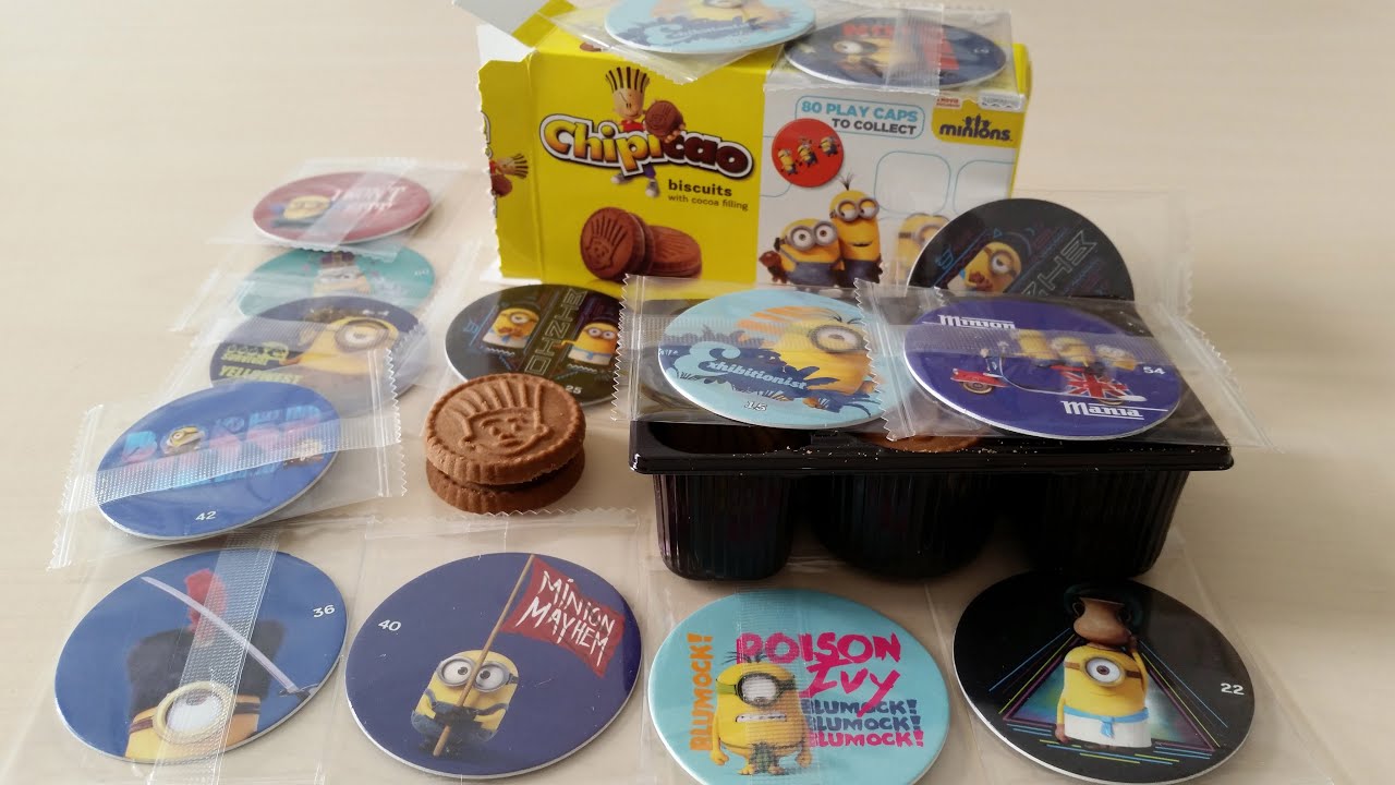 Despicable Me 7 Days Chipicao Biscuits - Minions Play Caps - YouTube