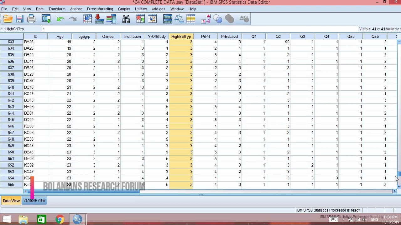SPSS Tutorial 6/14 | Demographic Frequency table | Bolanians Research ...