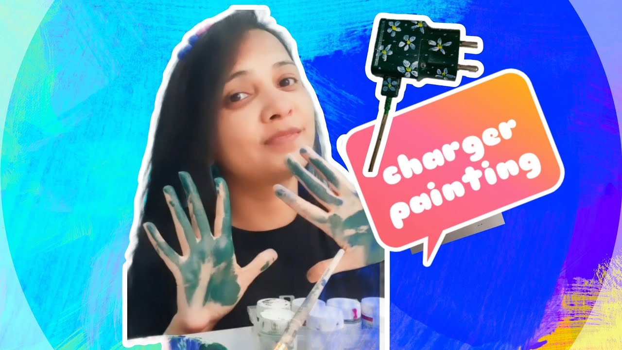diy charger painting ideas !!painted my charger !! I painted on my ...