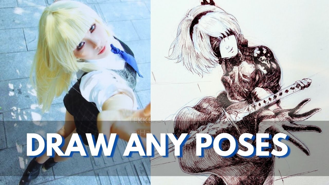Learn this Method to Draw any Character in Perspective | 2B Nier ...