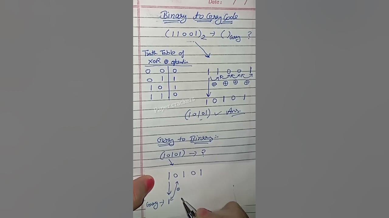 Gray To Binary Conversion Basiccomputer Computerbasics Binarynumbers Numbersystem Youtube 