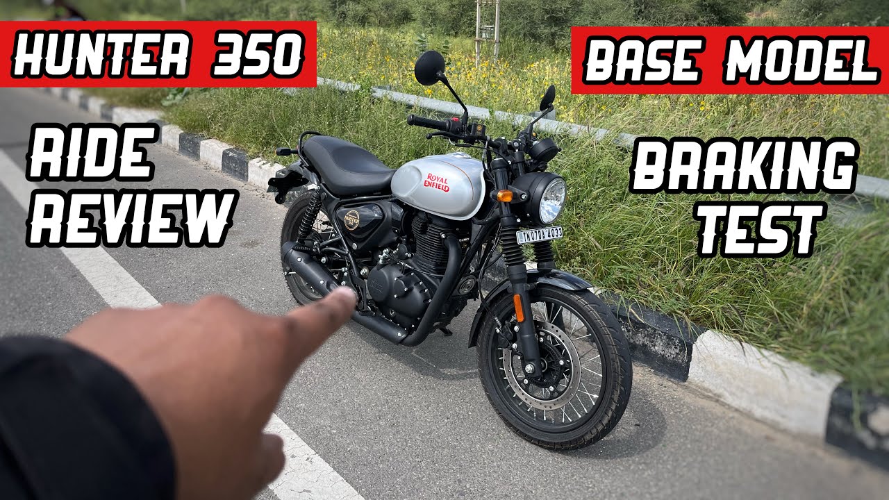 RE Hunter 350 Retro Ride Review - Braking के नाम पे 😒 !! All Details ...