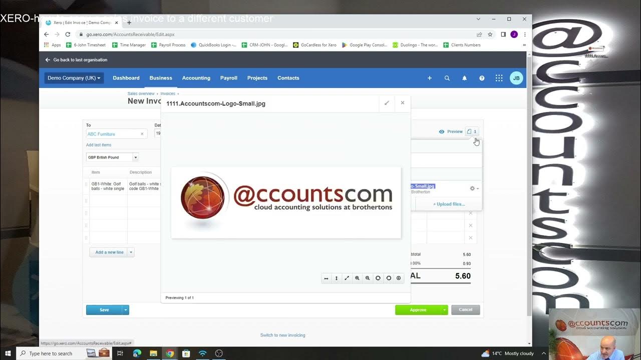 Adding PDF information to XERO sales invoices - YouTube