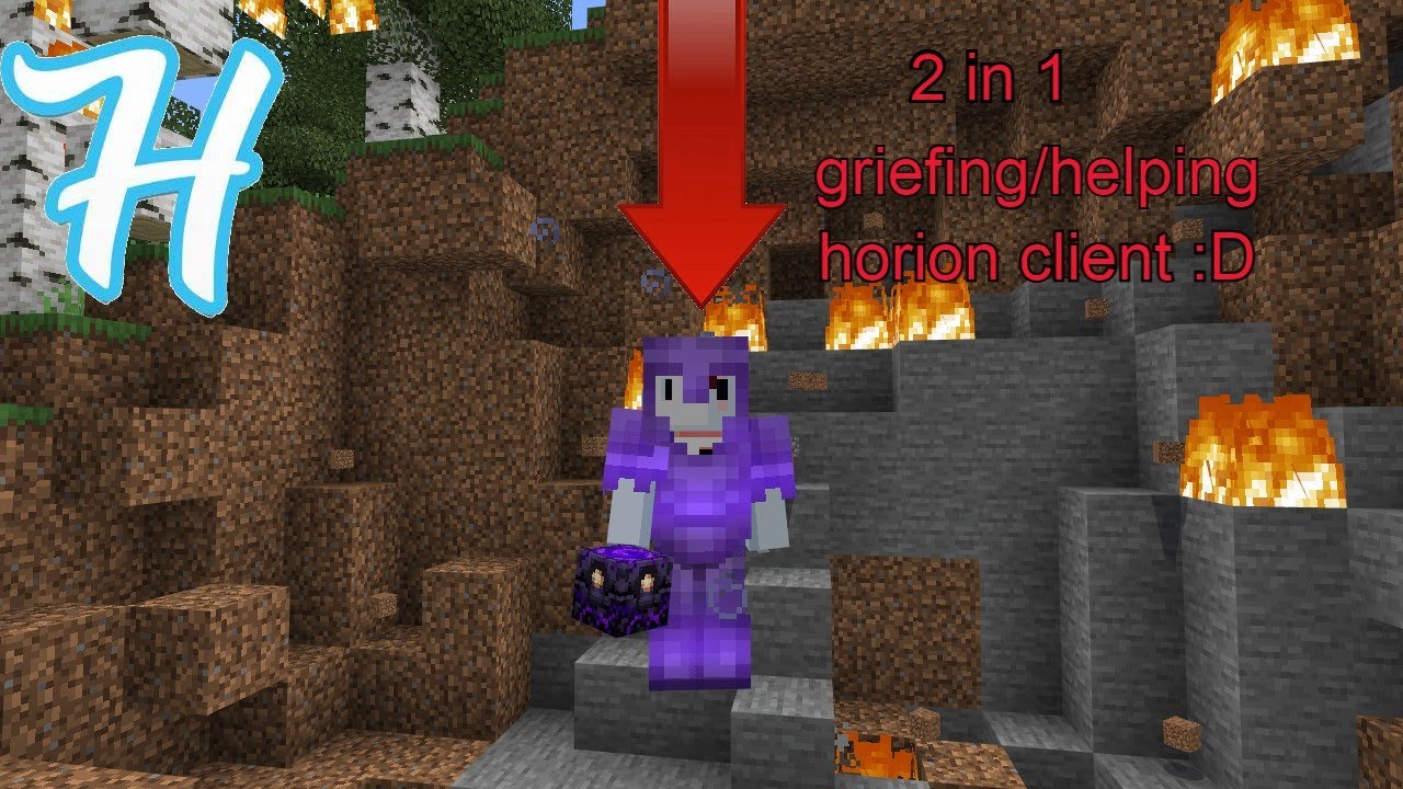 Griefing my friends realm with horion/helping with horion - YouTube