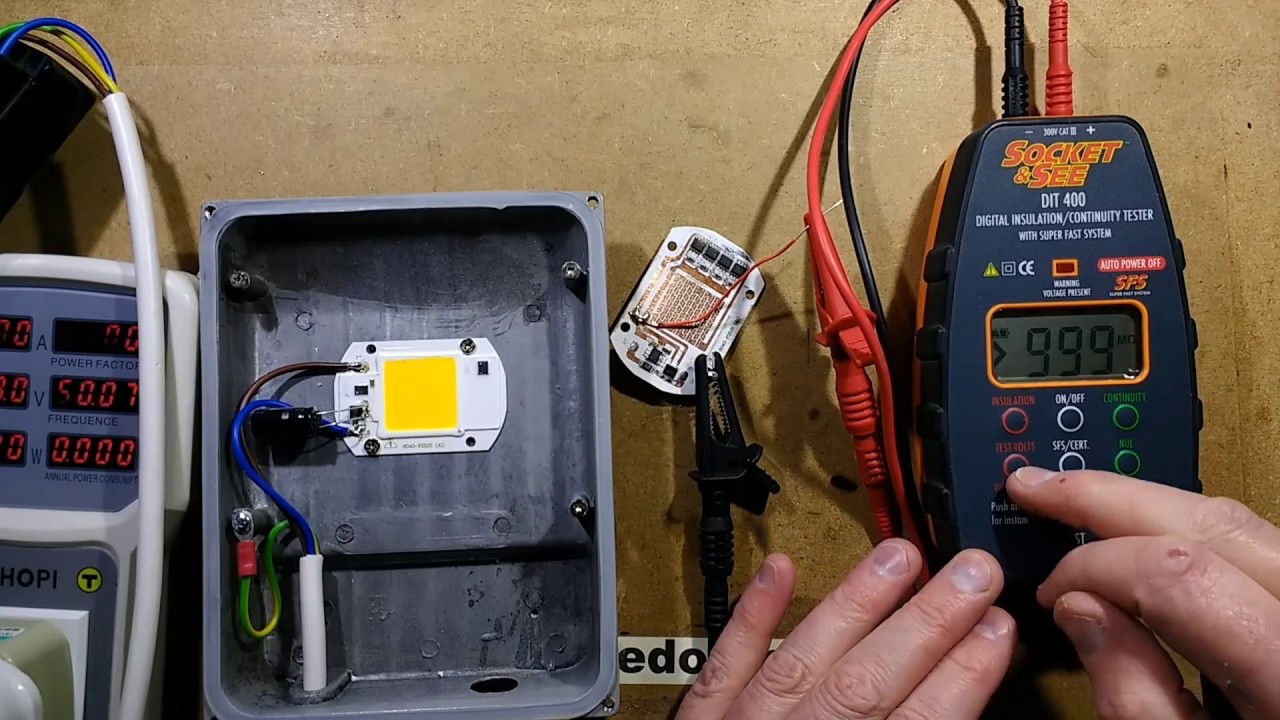 Adding a capacitor to a driverless LED and other tests. - YouTube