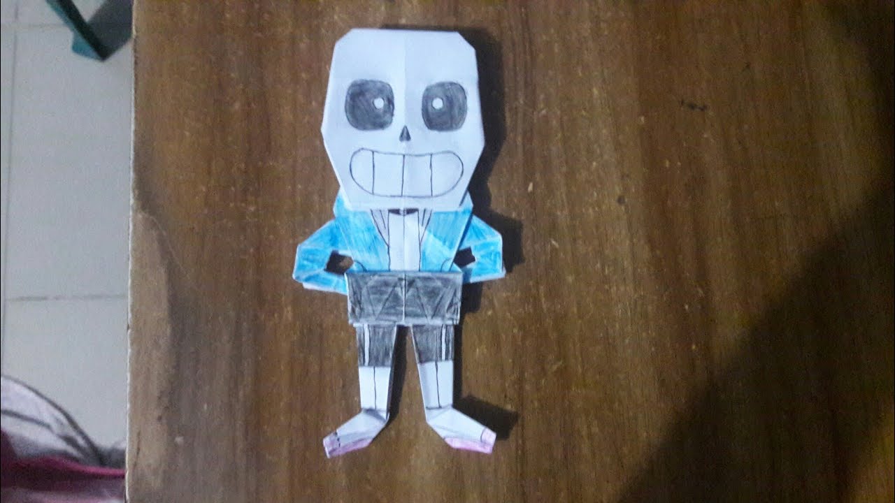 How to make a origami sans from Undertale - YouTube