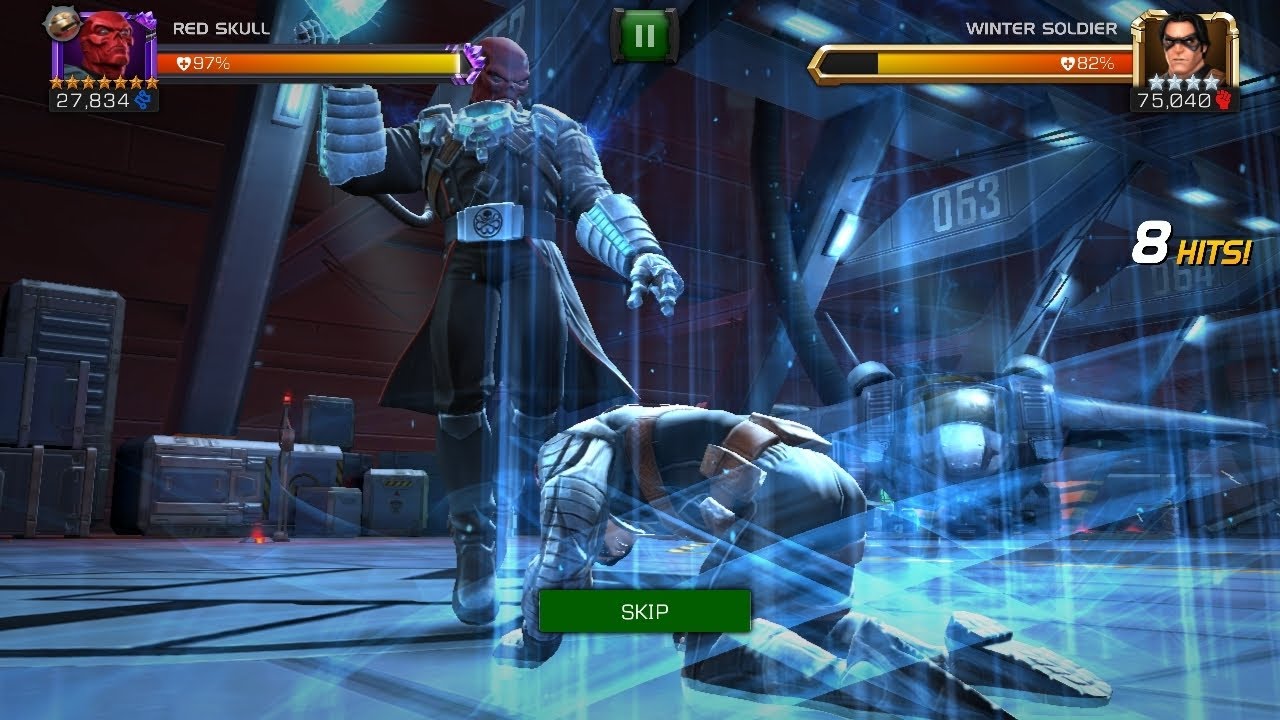 rank 3 7* red skull vs rol winter soldier😆#mcoc #marvel #gaming # ...