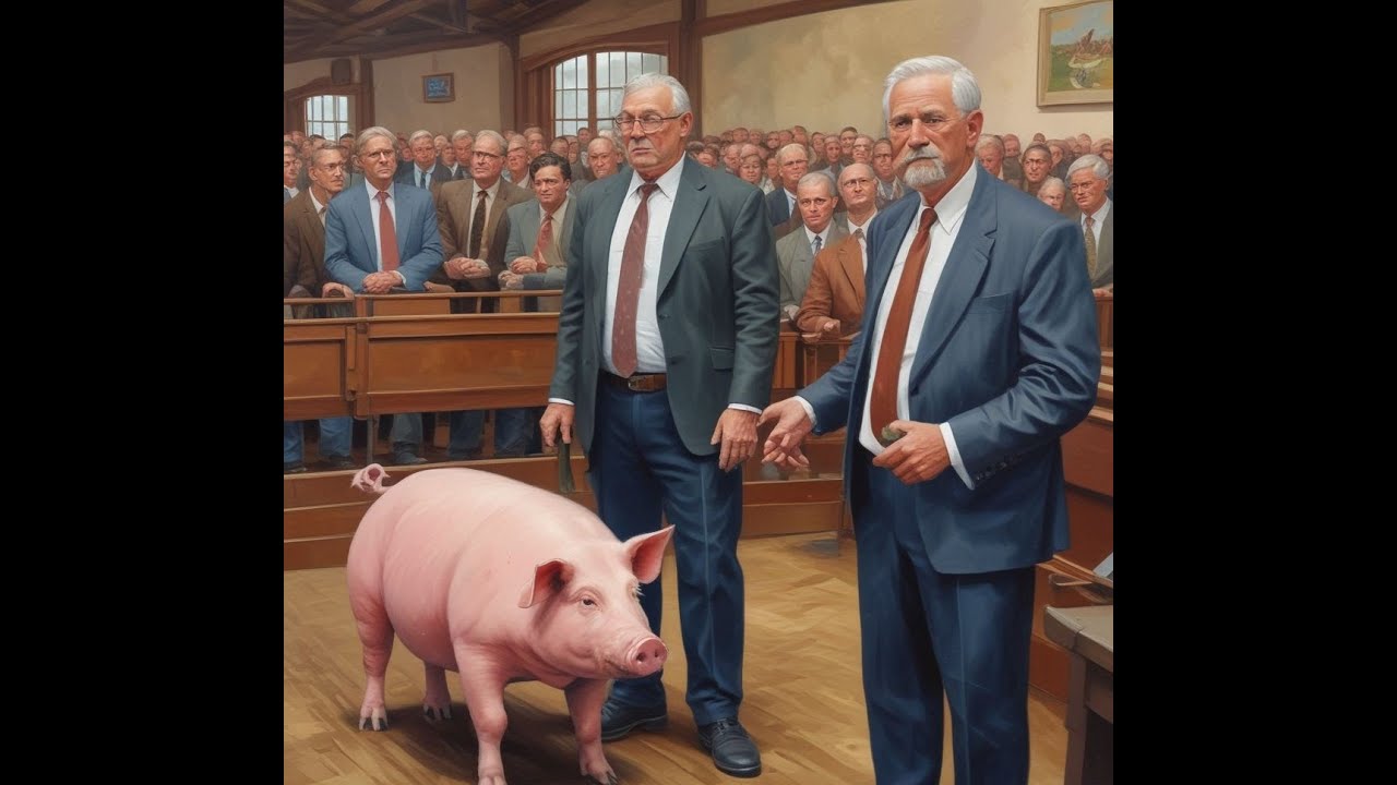 A Pig In Court For Committing Crime - YouTube