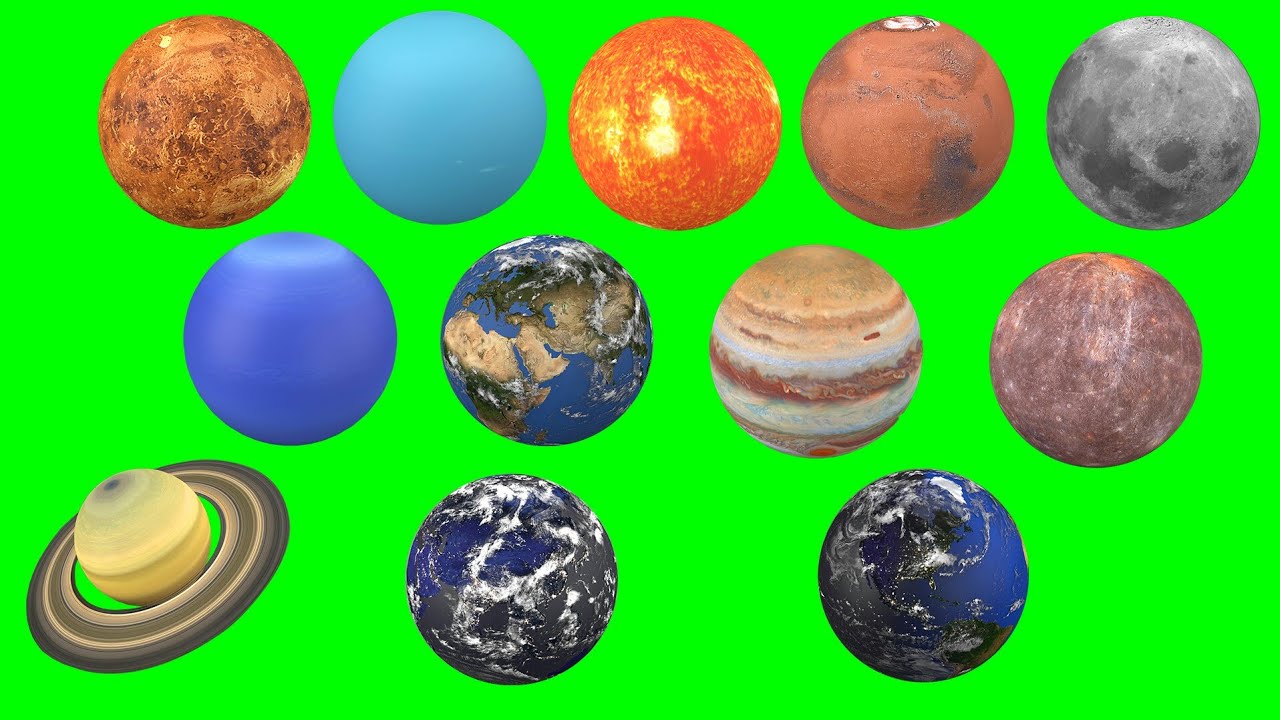 Green Screen 12 Planet Animation || Universe green Background #viral # ...