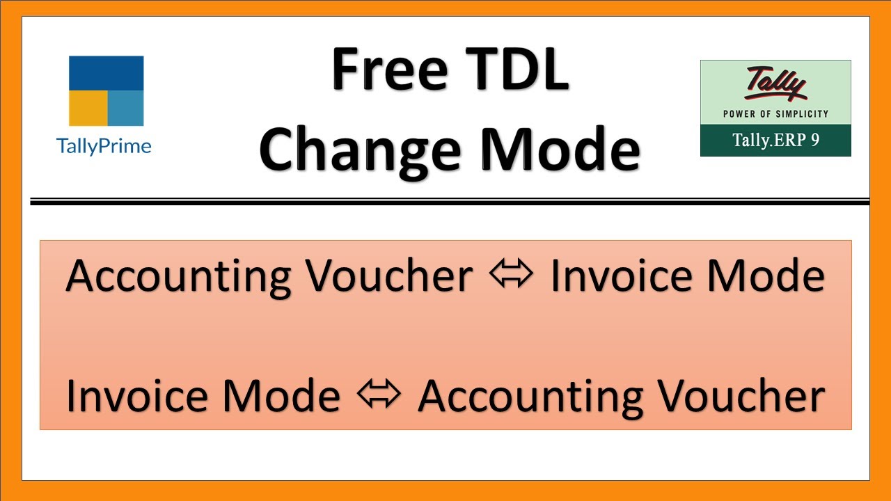 FREE TDL FOR CHANGING VOUCHER MODE - YouTube