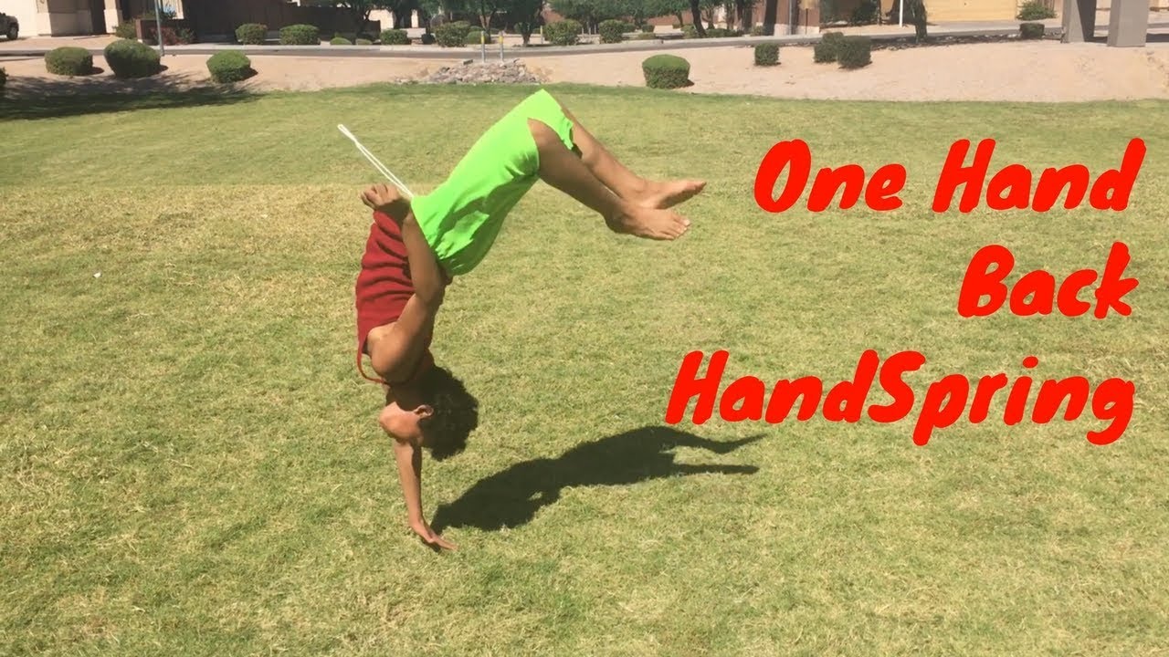 Tutorial: How to One Hand Back Handspring - YouTube