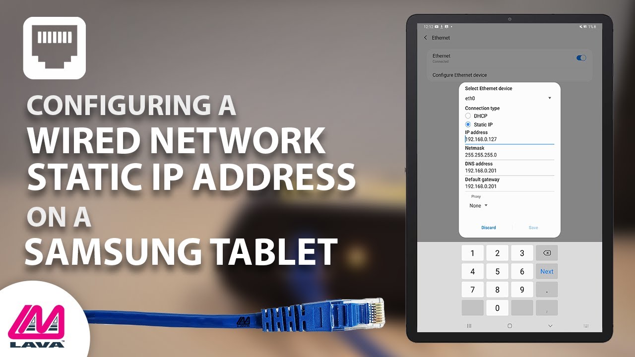 How to setup a wired network static IP address on a Samsung device ...