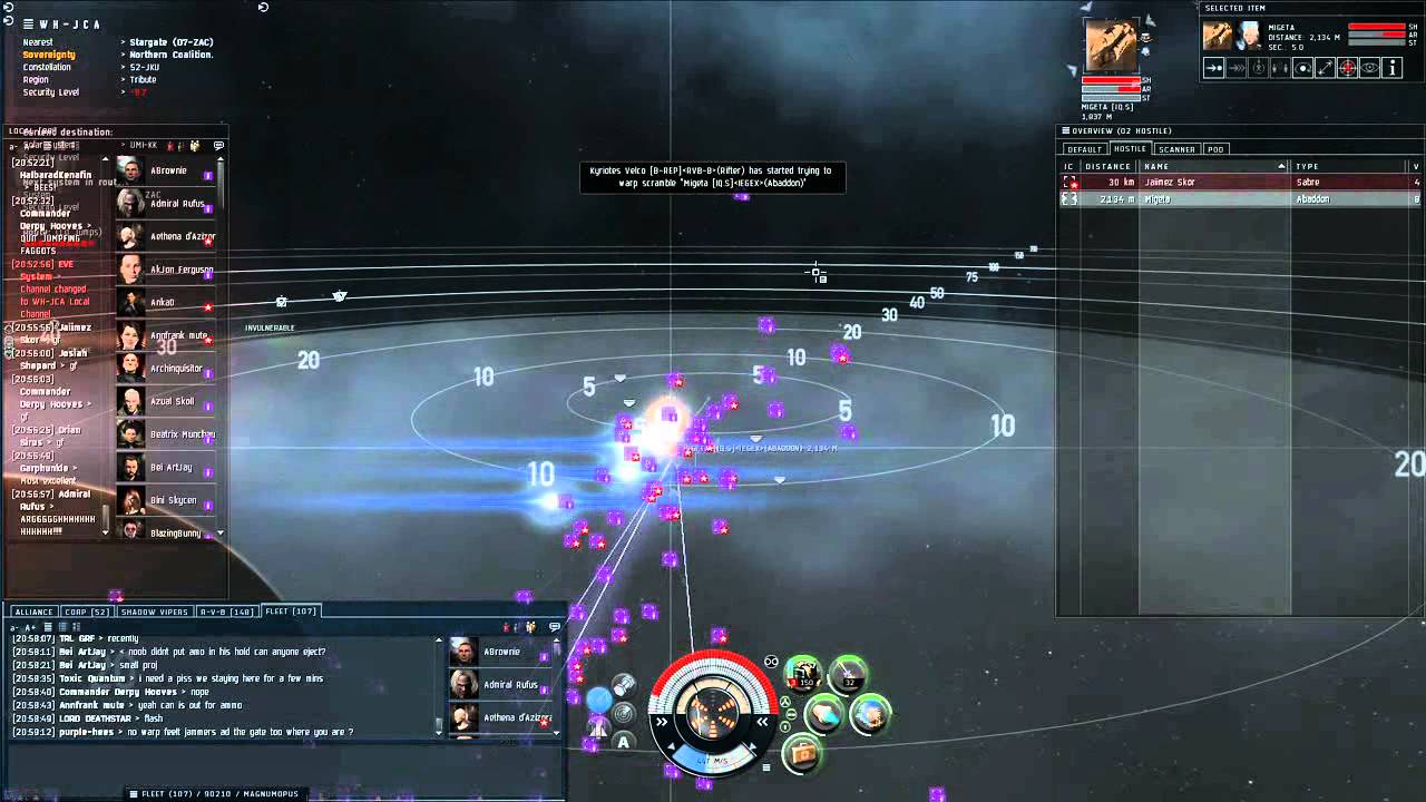 EVE Online PvP: Smartbombing Abaddon - YouTube