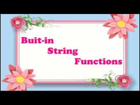 Built in String Functions in Python - YouTube
