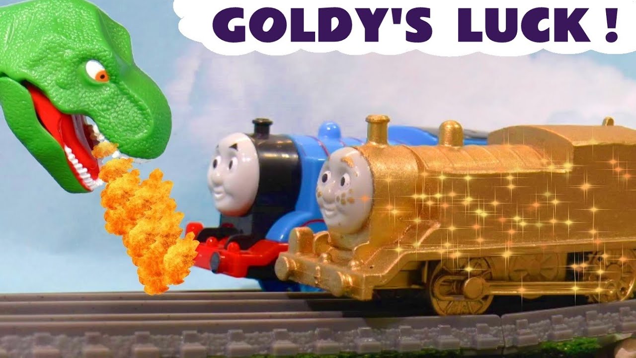 Thomas and Friends Goldy Good Luck Train Story With A Dinosaur - YouTube