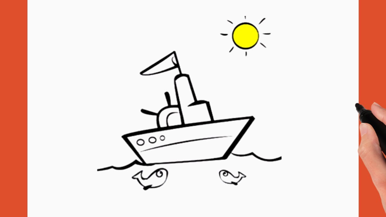 Cómo dibujar un barco paso a paso. - YouTube