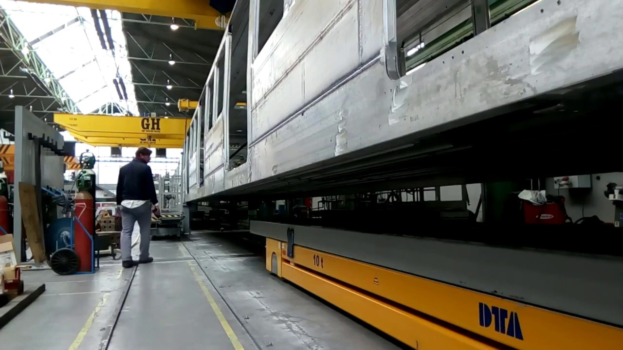 AGV for handling trains - YouTube