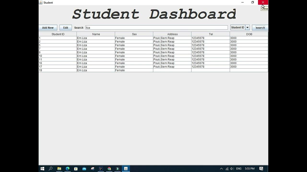 Java with IntelliJ how to search data from database using sql statement - YouTube