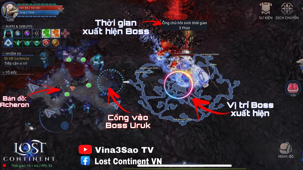 MU Mobile - Hướng dẫn Săn Boss thế giới Núi Uruk, Map, Giờ ra Boss Uruk ...