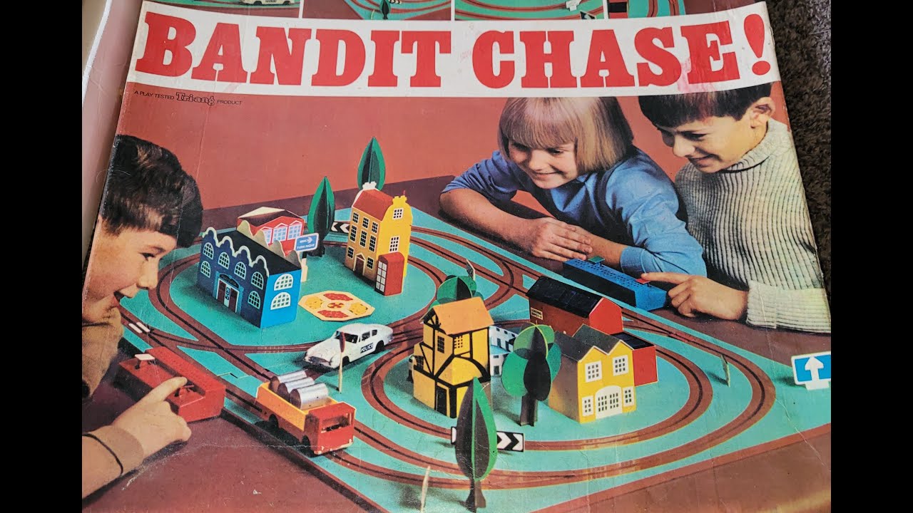 1960's Slot Car Race Track Board Game "Bandit Chase" Made in Great ...