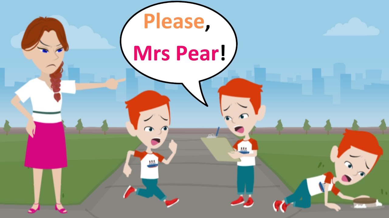 Mrs Pear becomes Lucas's teacher - Comedy Animation English Story ...