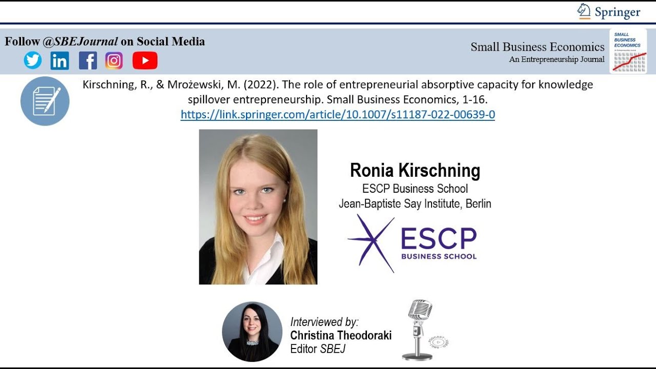 Ronja Kirschning reflects on the role of entrepreneurial absorptive ...