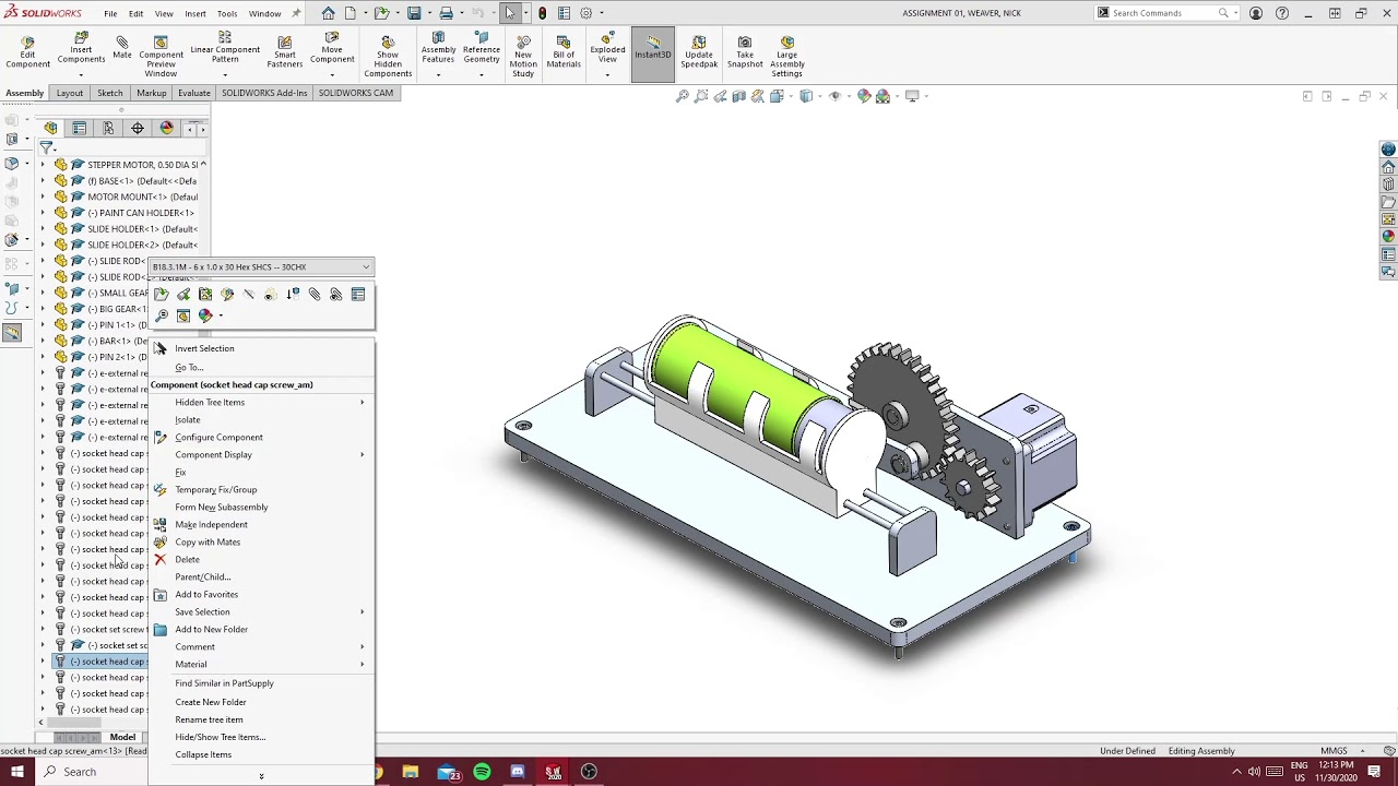 Dragging Features - SolidWorks 2020 - YouTube