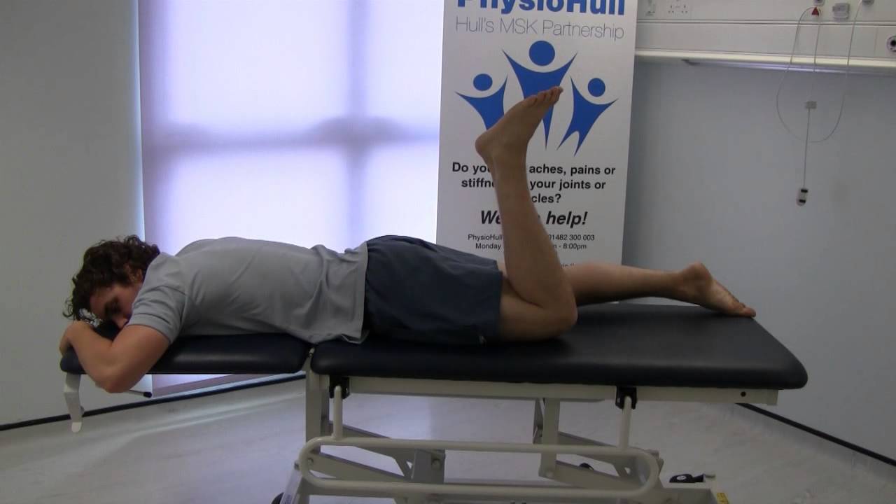 Leg Knee Active Movement Knee Flexionon Stomach - YouTube