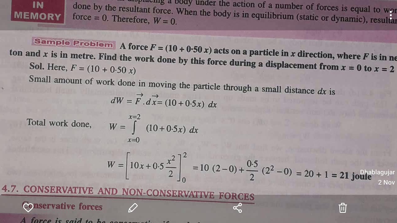 11th class physics (Conservative and non conservative forces) - YouTube