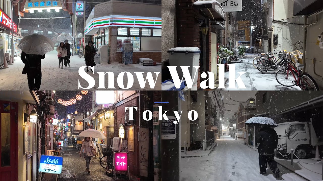4K Tokyo Snow Walk Mix - YouTube