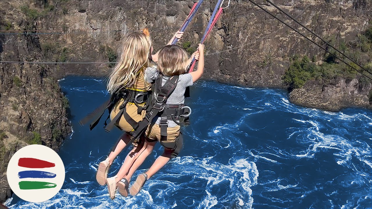 KIDS ZIPLINE ALONE. DAD IS TOO SCARED. - YouTube