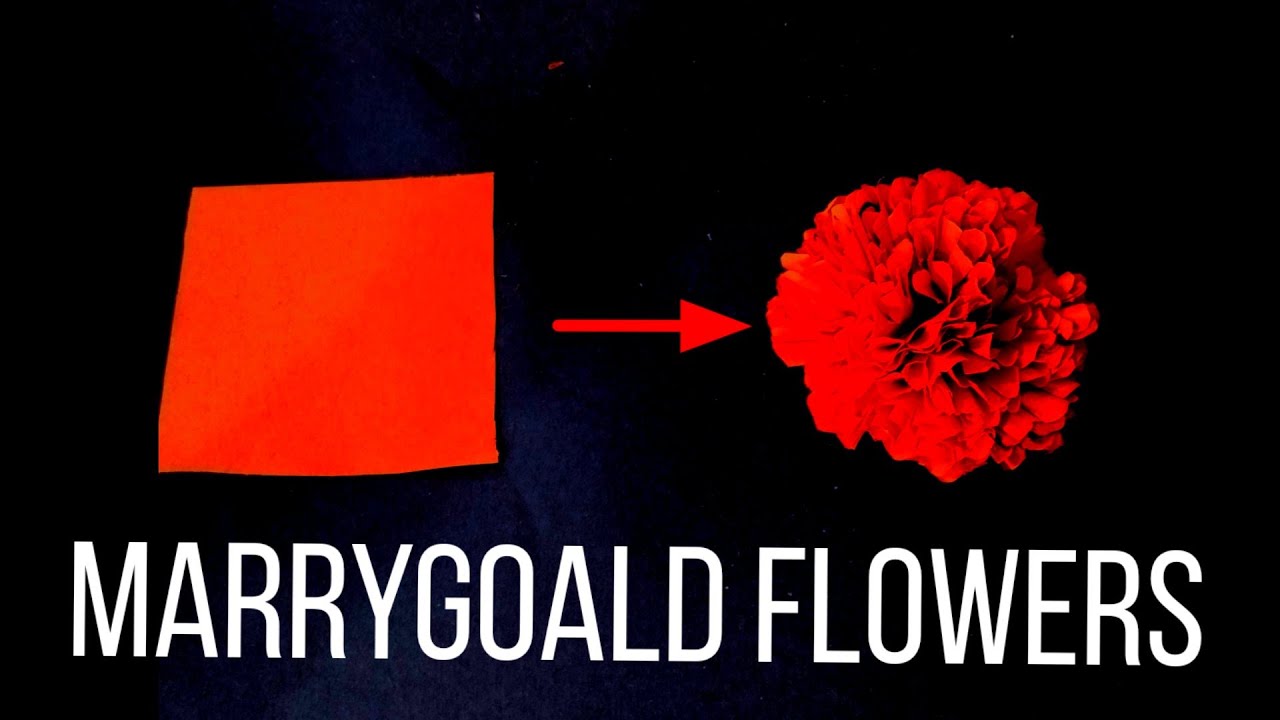 DIY miniature Marigold flower making - YouTube