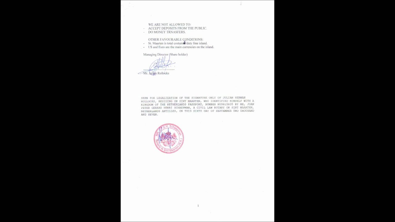 JULIAN ROLLOCKS BANKING LICENSE DOC3 - YouTube