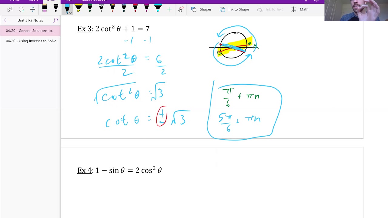 Finding General Solutions for Trig Equations - YouTube