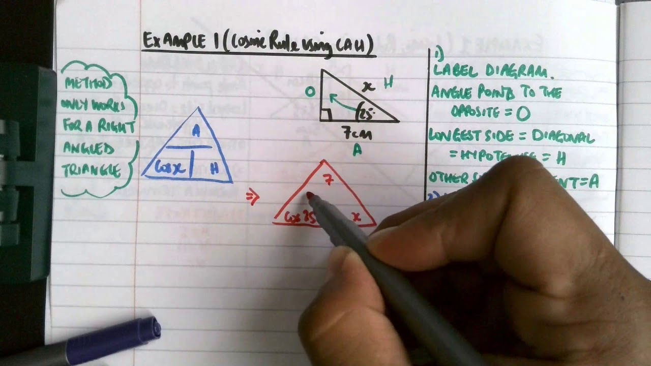 CAH finding sides example 1 | gcsemathsexamples - YouTube
