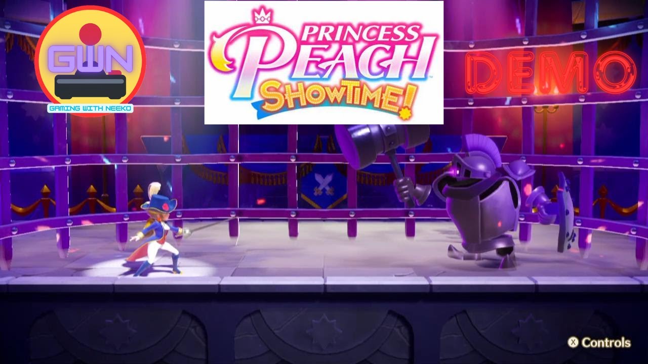 GWN. Princess Peach Showtime Demo. Sword fighter Peach saves the day ...