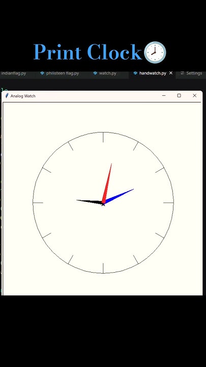 print Clock⏰#coading #trending #shorts #shortsfeed #python #programming #coder #youtubeshorts # ...