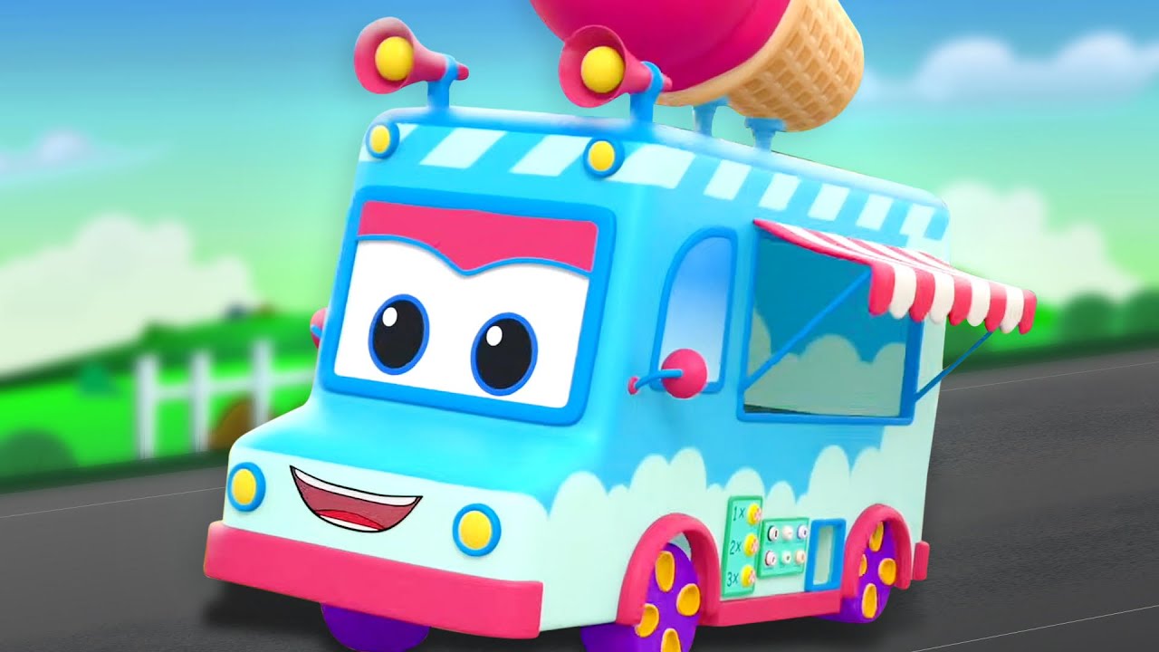 Wheels On The Ice Cream Truck Go Round And Round, Fun Song for Kids ...