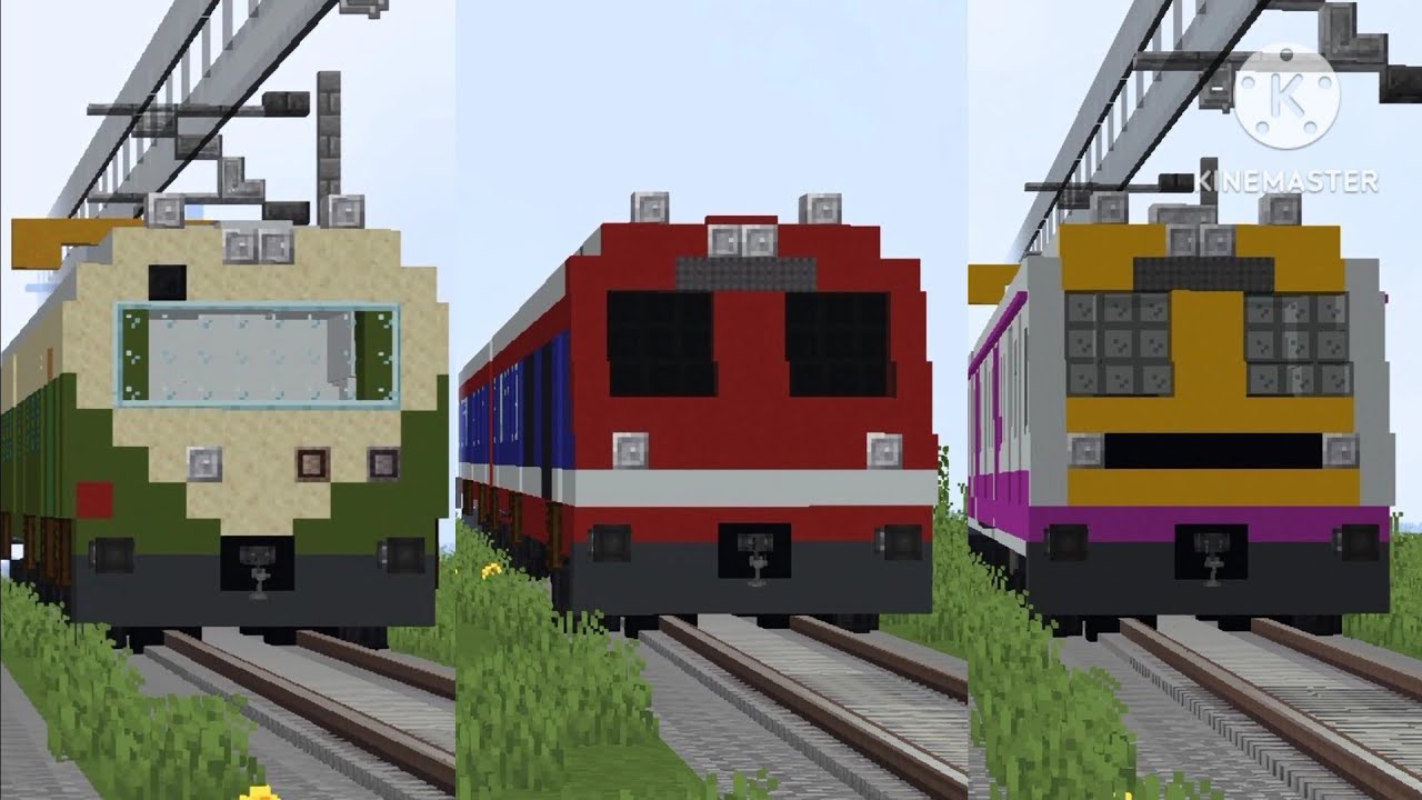 Beautiful MEMU DEMU & MMTS Local Trains | Indian railways | Minecraft ...
