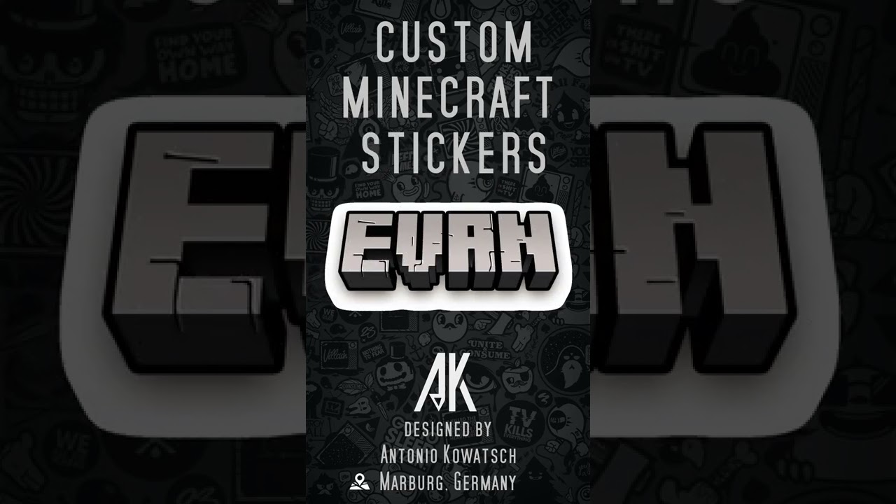 Evan - Minecraft Nametag - Evan Minecraft Name Label Sticker - YouTube