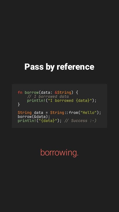 Ownership Rust Programming Shorts Rustlang Youtube