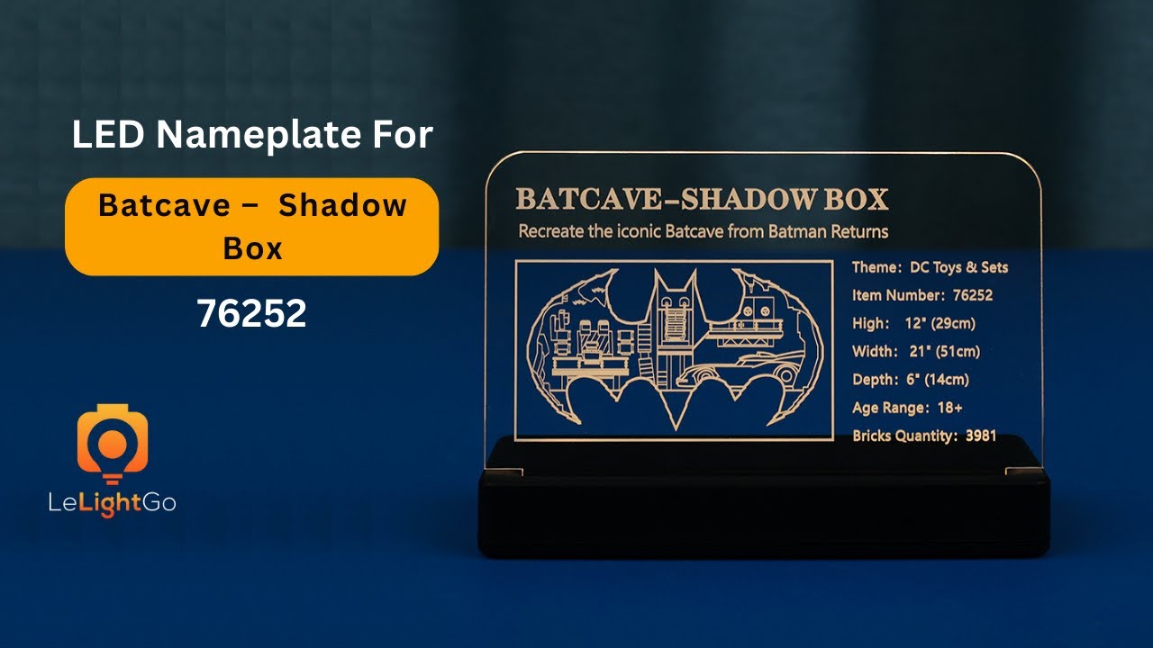 LED Nameplate for Batcave – Shadow Box 76252 - YouTube