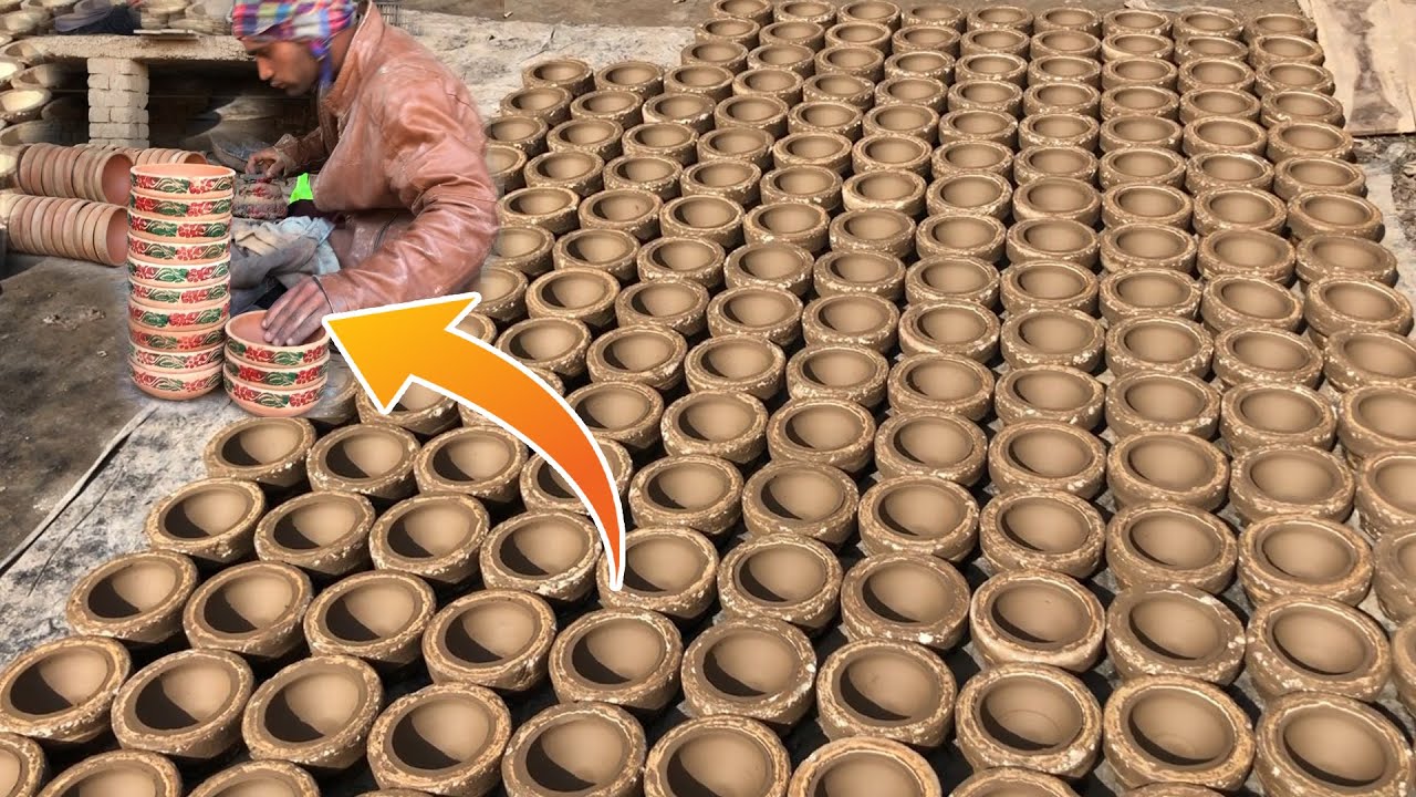 Primitive Amazing Technique Making Multiple Clay Vessels | Ancient ...