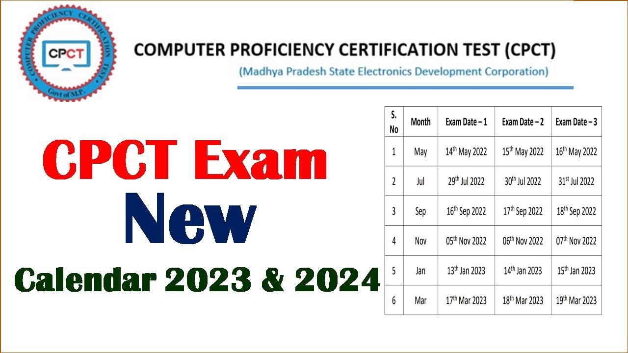 😊CPCT NEW EXAM DATE 2023 OUT 🔥 CPCT NEW CALENDAR 2023 - 24 OUT 🔥CPCT ...