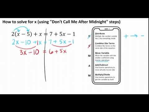 How to solve for x (using "Don't Call Me After Midnight" steps) - YouTube