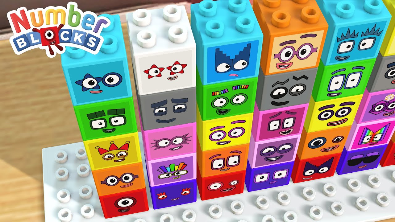 Counting Numberblocks on a Mathlink Face Box | Learn Numbers 1 to 100 ...