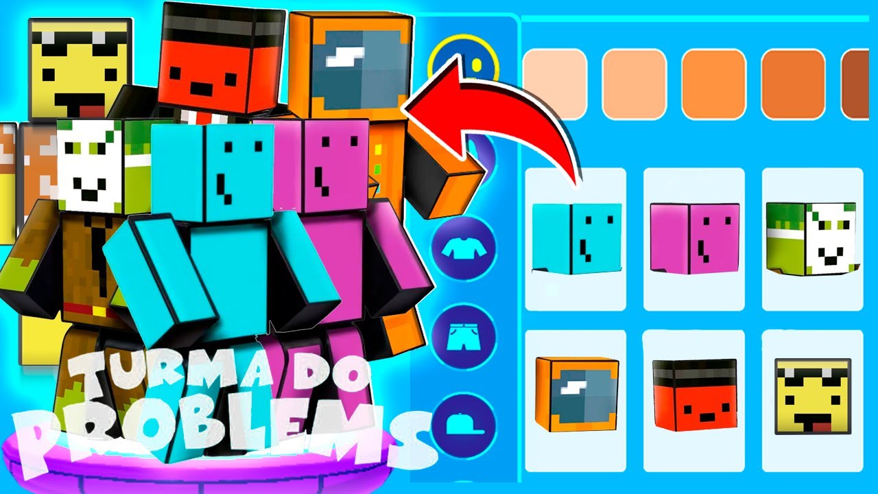 COMO VIRAR OS PERSONAGENS DA TURMA DO PROBLEMS NO PK XD - YouTube