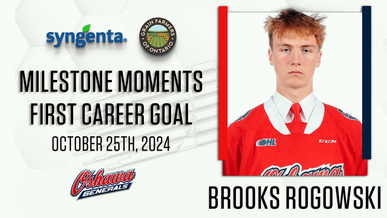 OHL Milestone | First Career Goal | Brooks Rogowski - YouTube