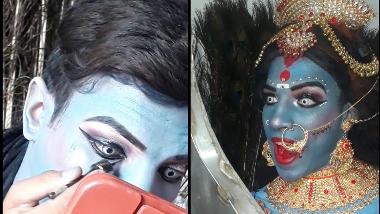 BLUE JHANKI MAKEUP 2020💄Makeup Jhanki Arts Vivek Sharma Jhanki Arts 🙏 ...