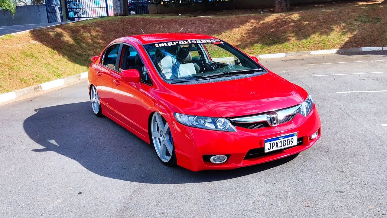 Civic vermelho g5, multimídia do tesla - YouTube